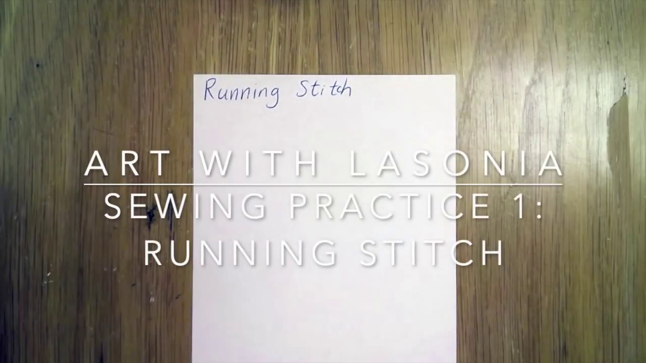 Sewing Practice 1: Running Stitch (in English and Spanish) - YouTube