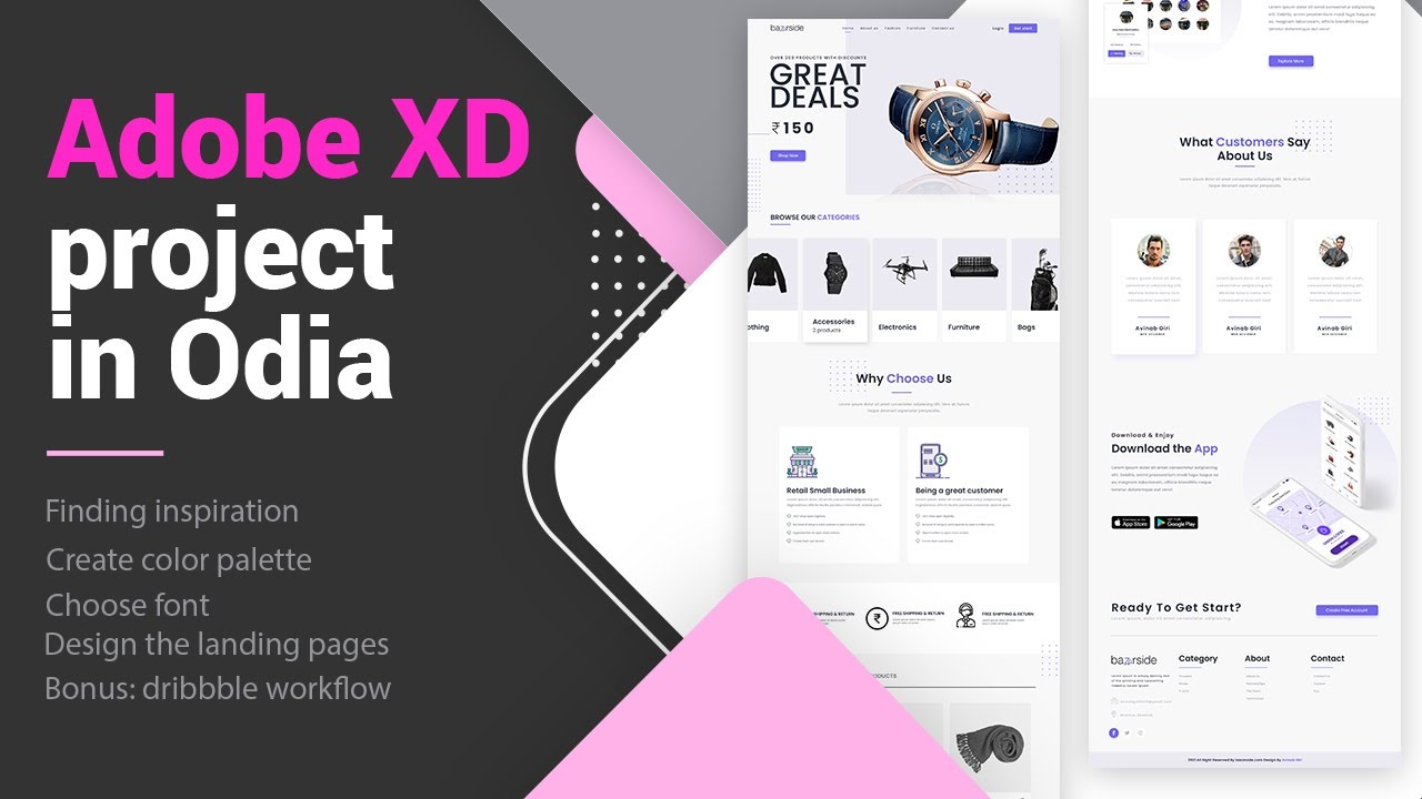 Adobe XD Tutorial: Step-by-Step Landing Page Design in odia. - YouTube