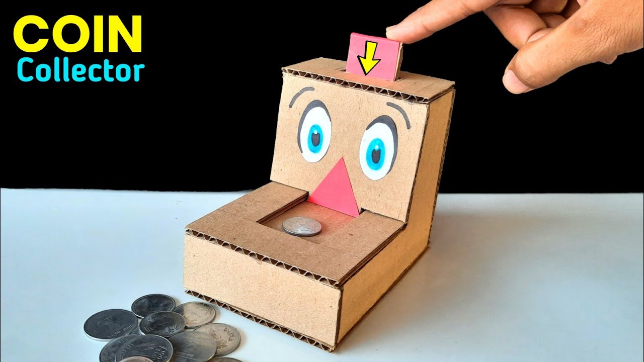 Amazing Rubberband powerd Piggy bank | best piggy bank project | coin ...