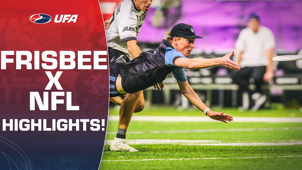 The BEST PLAYS from ultimate frisbee games at NFL halftime! - YouTube