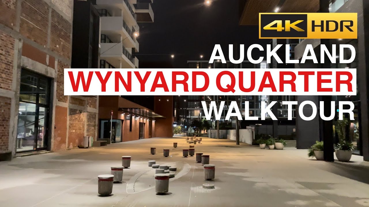 Auckland Wynyard Quarter by Night Walk Tour New Zealand 4K HDR - YouTube