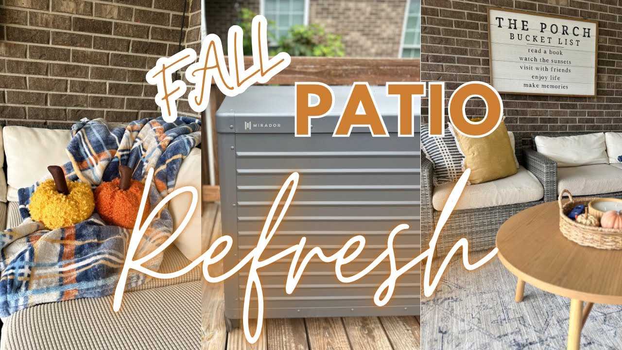 COZY FALL PATIO REFRESH | New Mirador Deck Box - YouTube