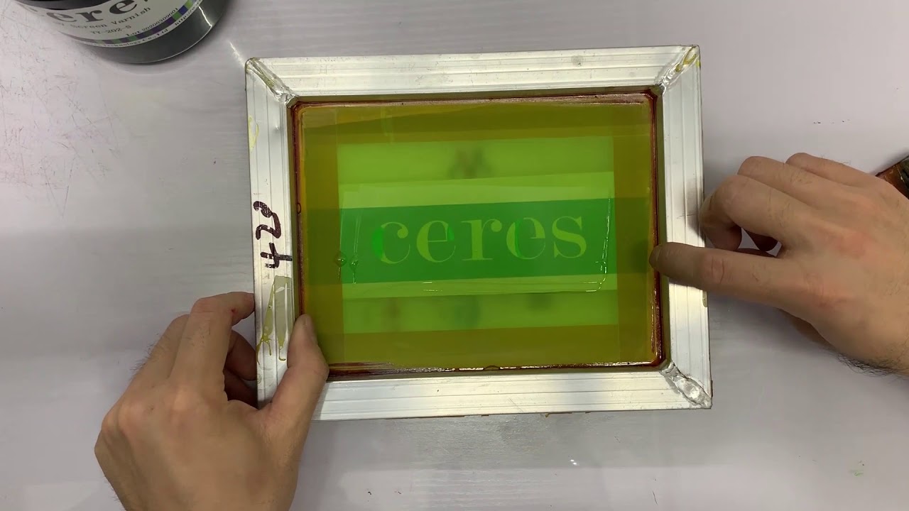 how to use screen printing uv varnish YY-202 丝印 UV 光油 - YouTube