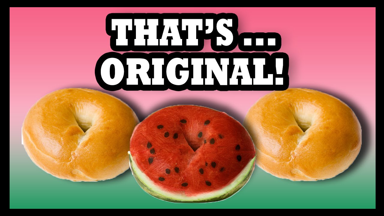 Watermelon Bagels from Bagel & Bagel Bagel Shop! - Food Feeder - YouTube