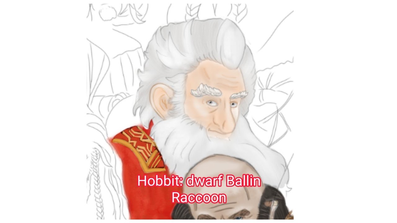 #balin #hobbit #sketch #drawing #2024 #raccoon #digitalart #digital ...