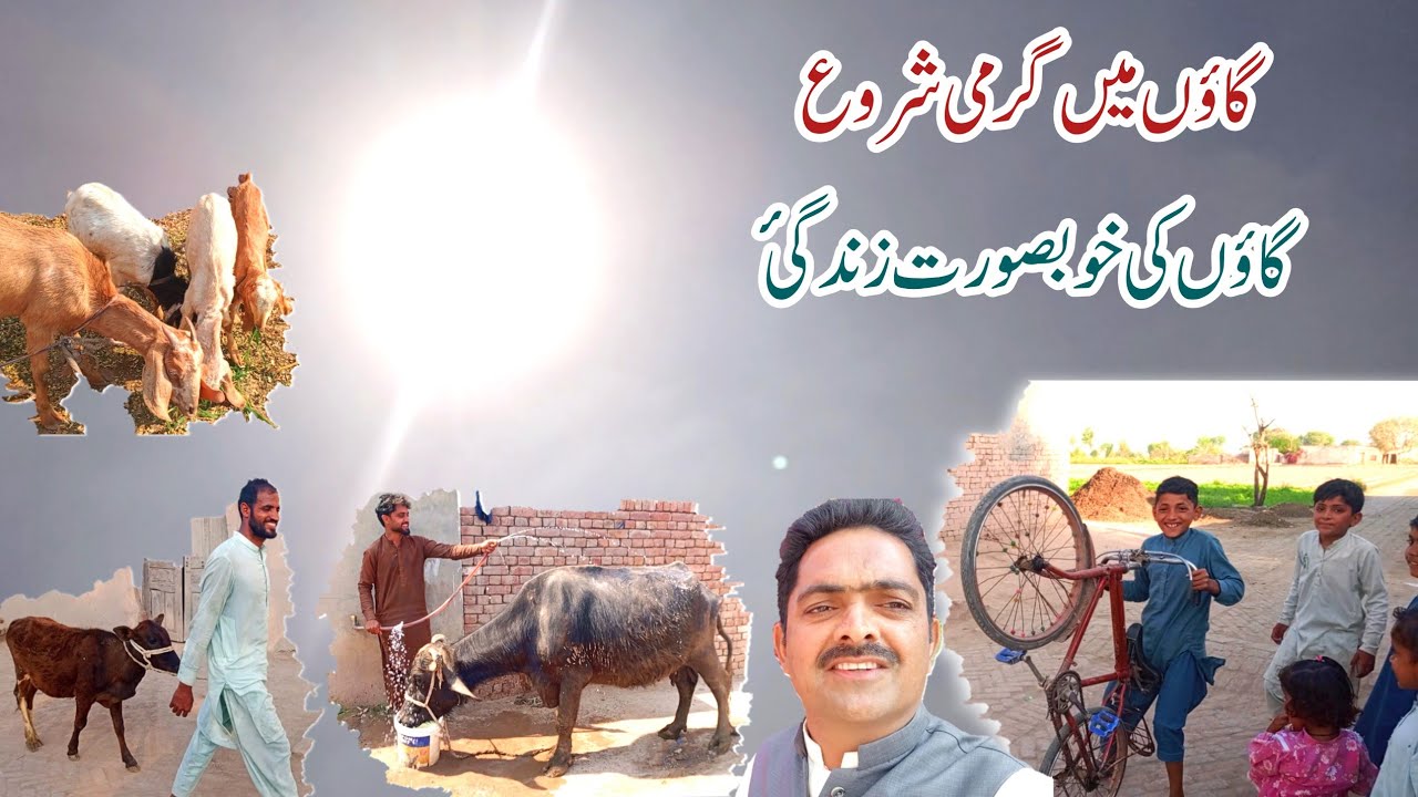 Gaon Mein Garmi shuru ll most beautiful pakistani village life ll Mian ...