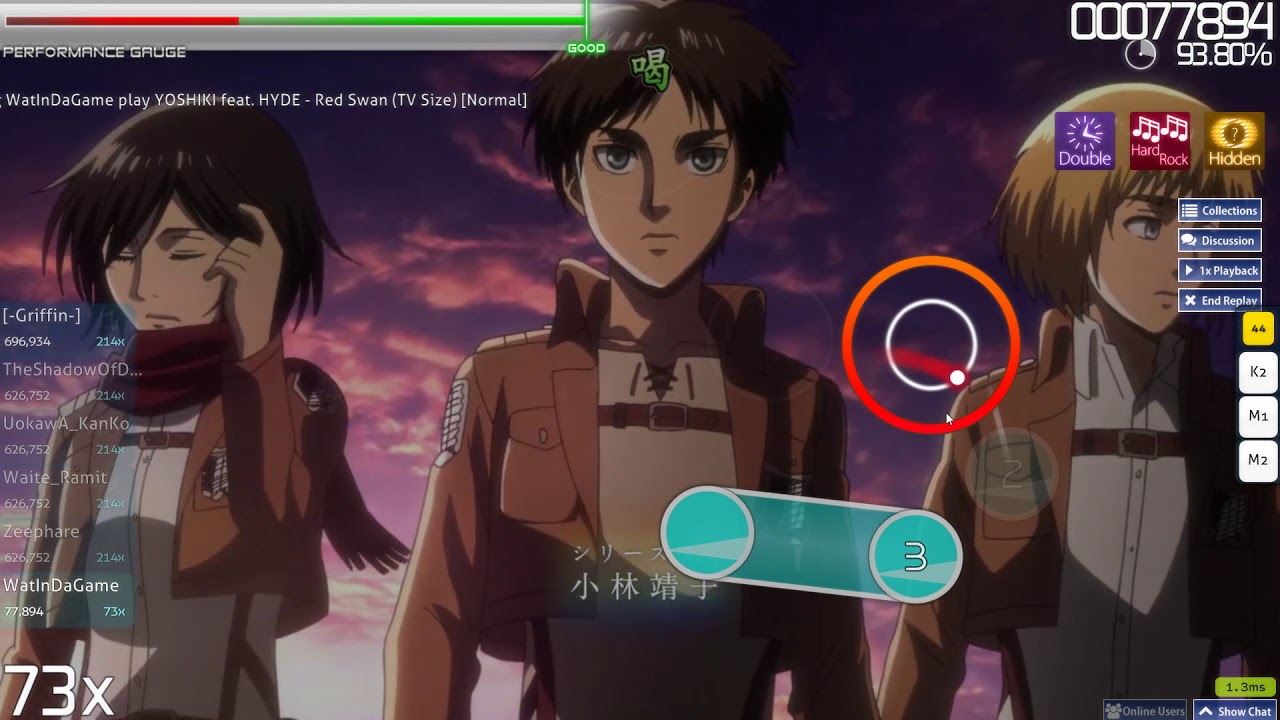 osu!, Attack on titan opening 4. - YouTube