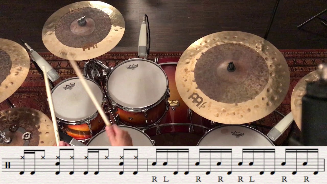 60 Second Drum Lesson | 2/quarter note groove + fill variation - YouTube