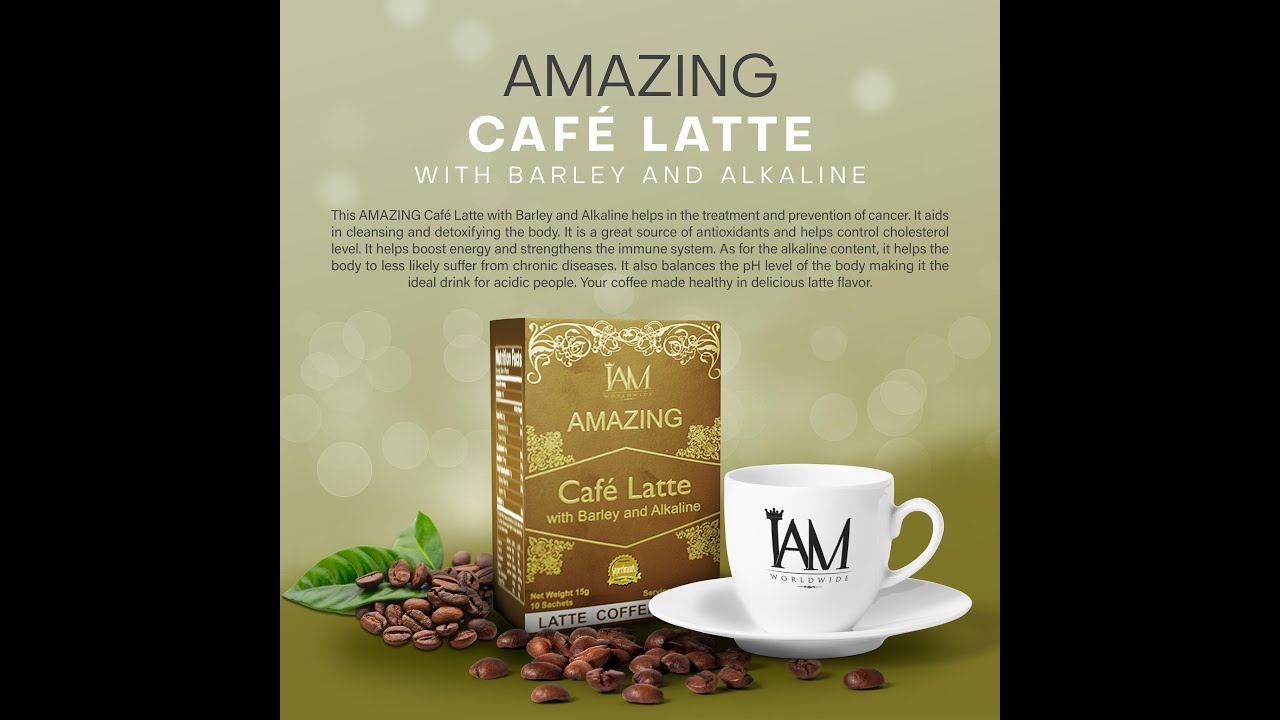 IAM AMAZING CAFE LATTE BY IAM WORLDWIDE | NON ACIDC HEALTHY COFFEE ANG ...