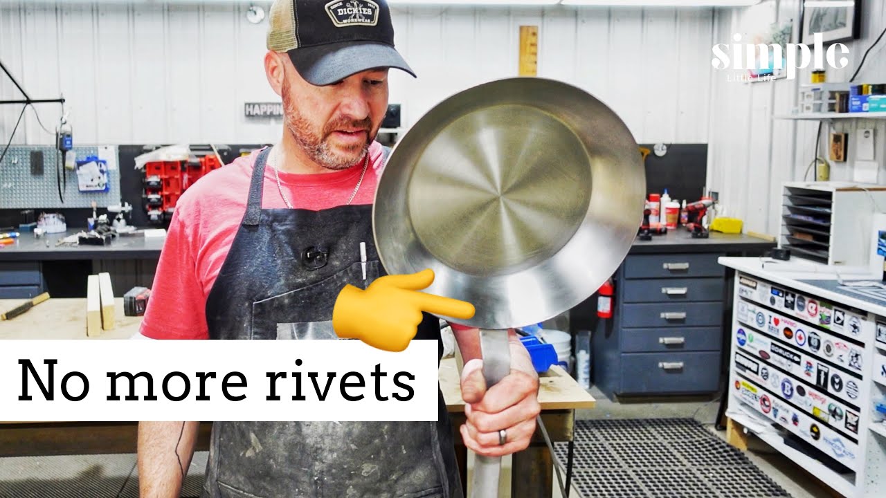 Modifying a carbon steel frying pan. - YouTube