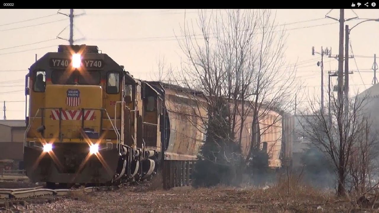 UPY 740, a GP15AC, leads Ames Local to Skei Coal & Salt - YouTube