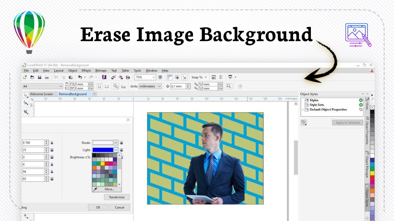 How to remove a background in CorelDRAW (Clean Edit) - YouTube
