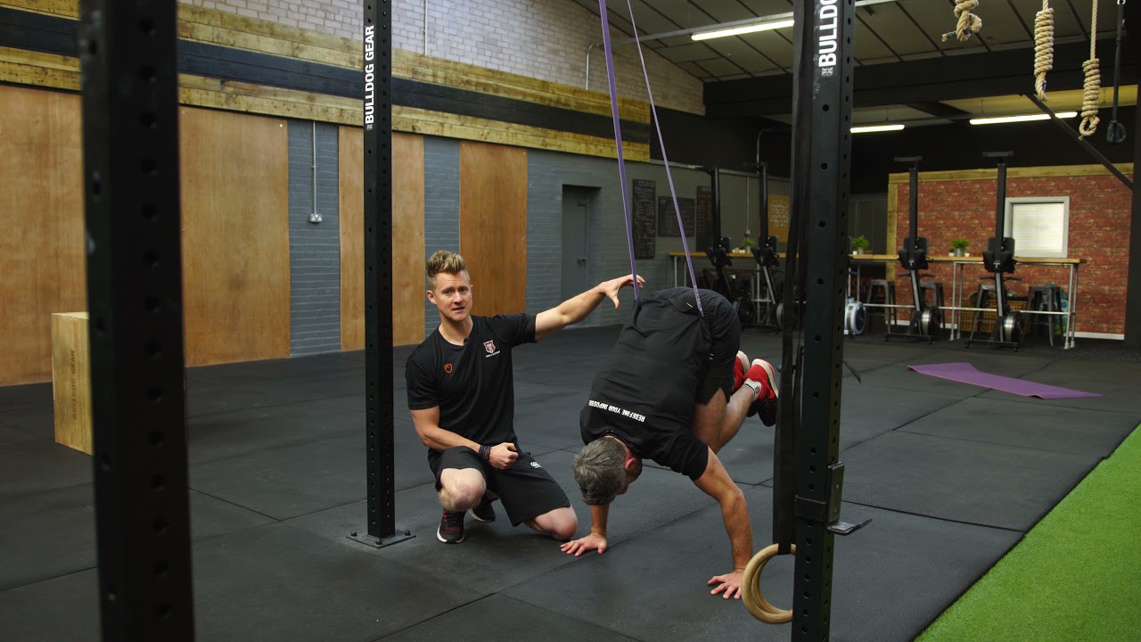 Banded both KNEES OFF Frog to Handstand // School of Calisthenics - YouTube