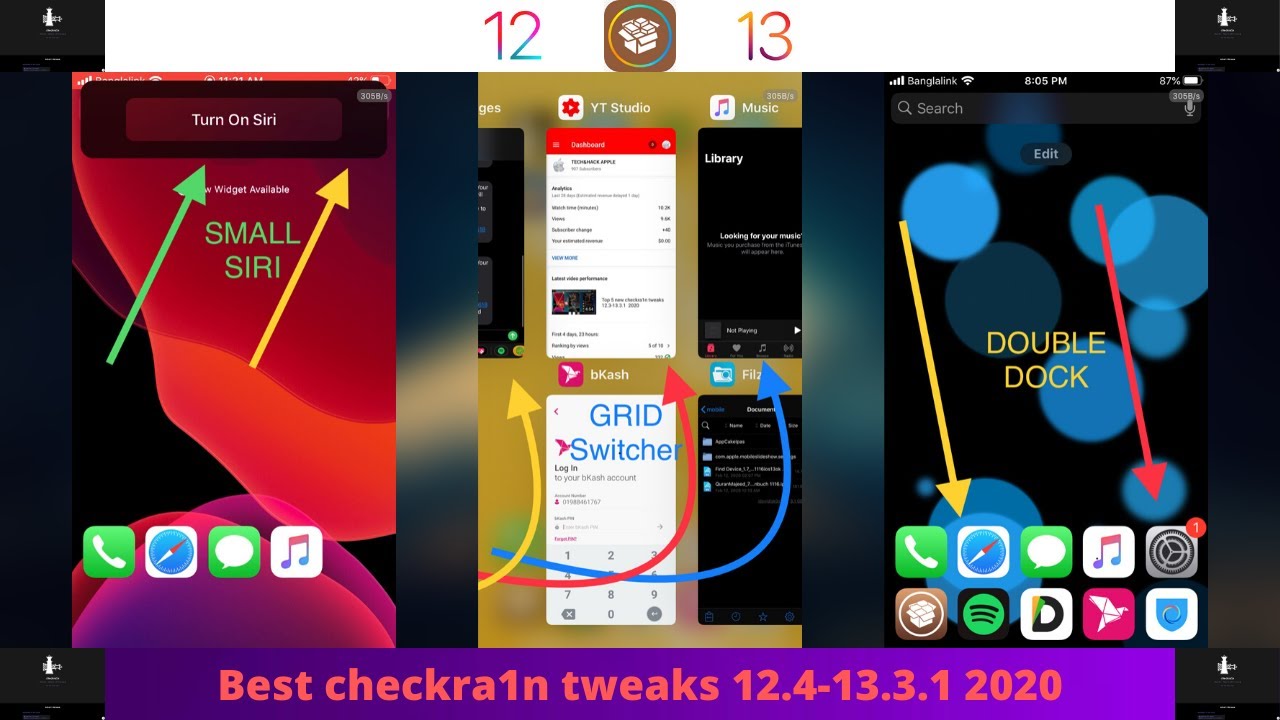 Best checkra1n tweaks 12.4-13.3.1 2020 - YouTube