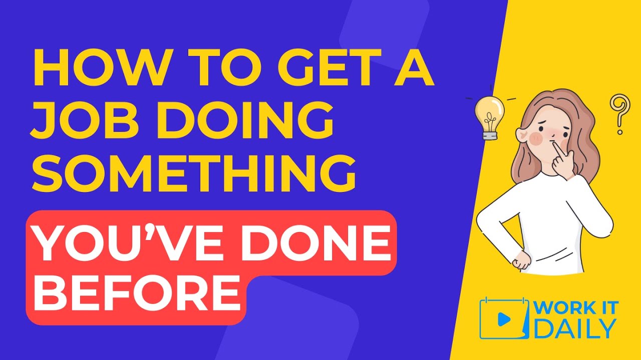 How To Go Back & Get A Job Doing Something You Did Before 🤔🤔🤔 - YouTube