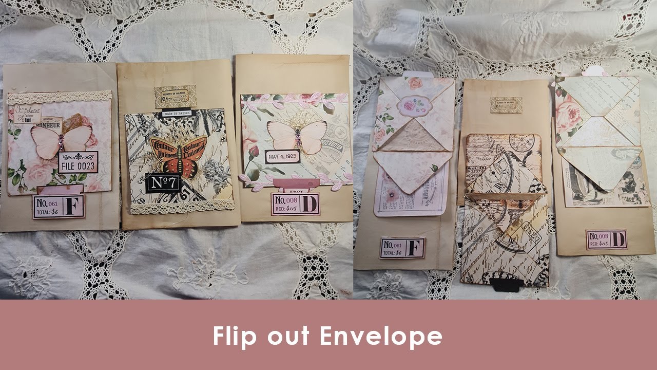 Let's Create: Flip out Envelope with tab tuck and journal spots - YouTube