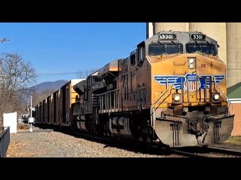 NS 13Z through Luray, VA lead by UP 5301 GEVO 02/18/2023 - YouTube