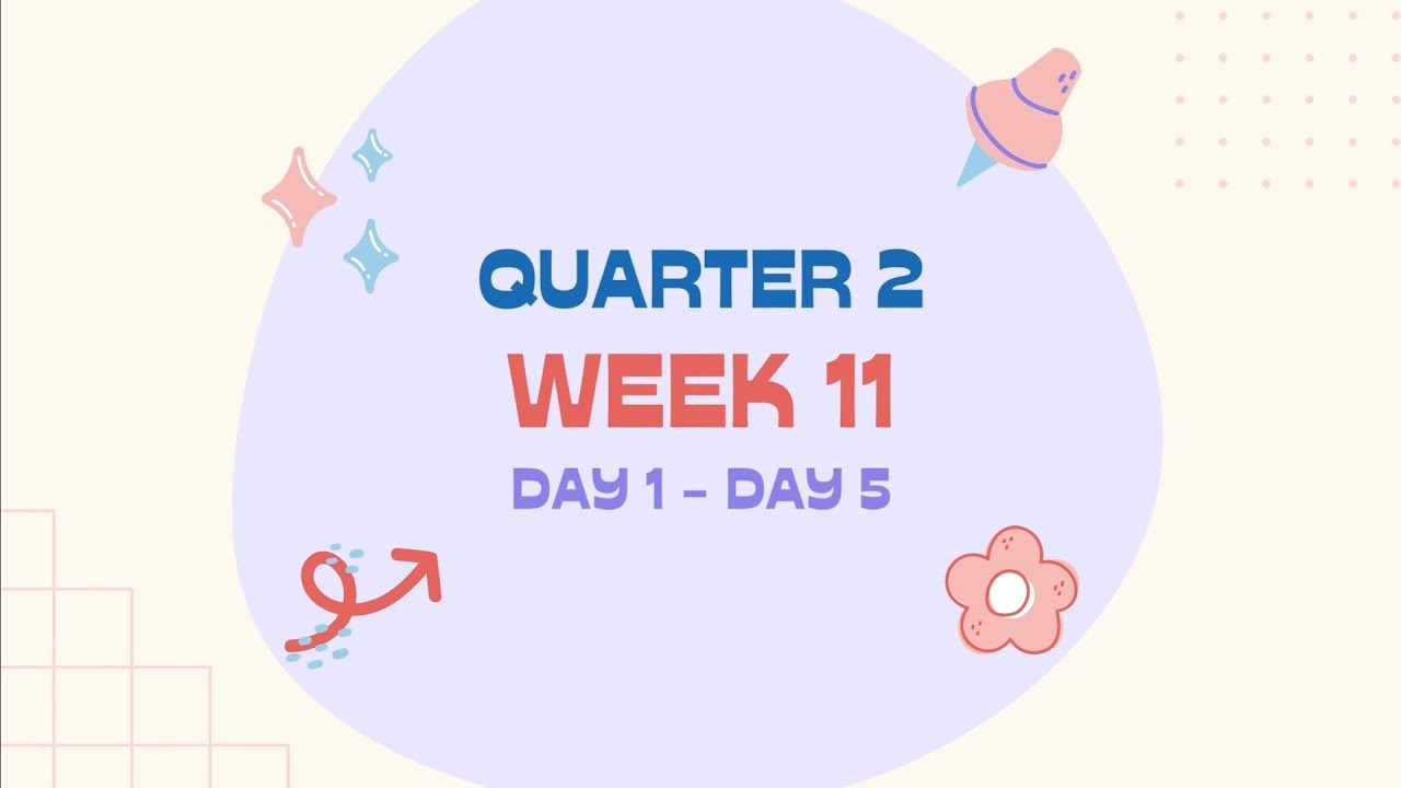 KINDERGARTEN - QUARTER 2 - WEEK 11 - DAY 1-DAY 5 - YouTube