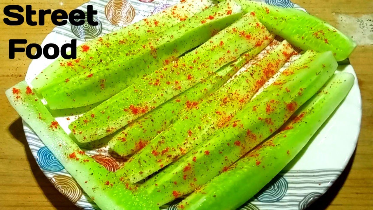 street stayle masala cucumber🥒/masala kheera recipe in hindi/स्पाइसी और ...