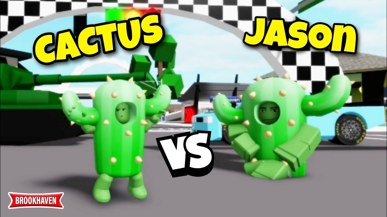 CACTUS VS JASON (3 victoires = gagnant) sinon ... ! BROOKHAVEN - ROBLOX ...