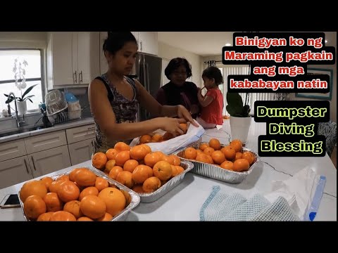 DUMPSTER DIVING HAUL SHARING FOOD BLESSINGS TO MY KABABAYAN PINOY - YouTube