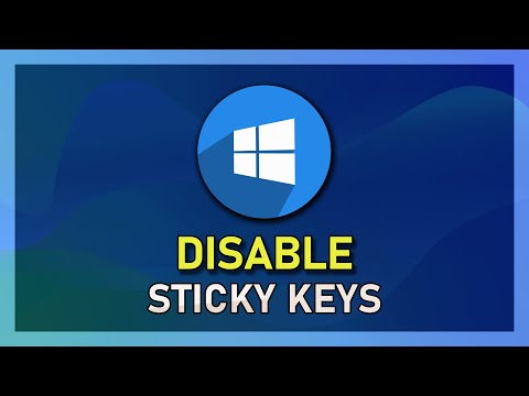 How To Disable Sticky Keys on Windows 10 - YouTube
