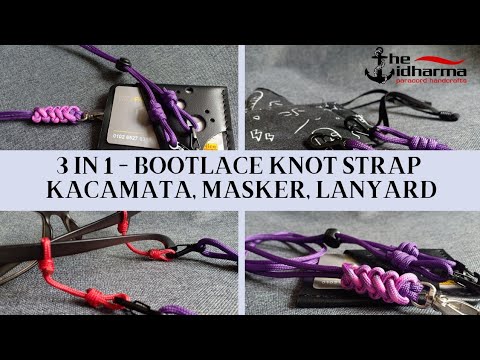 Easy Paracord Tutorial - DIY Tali Kacamata, Masker, Lanyard Bootlace Knot Glasses, Mask Strap ...