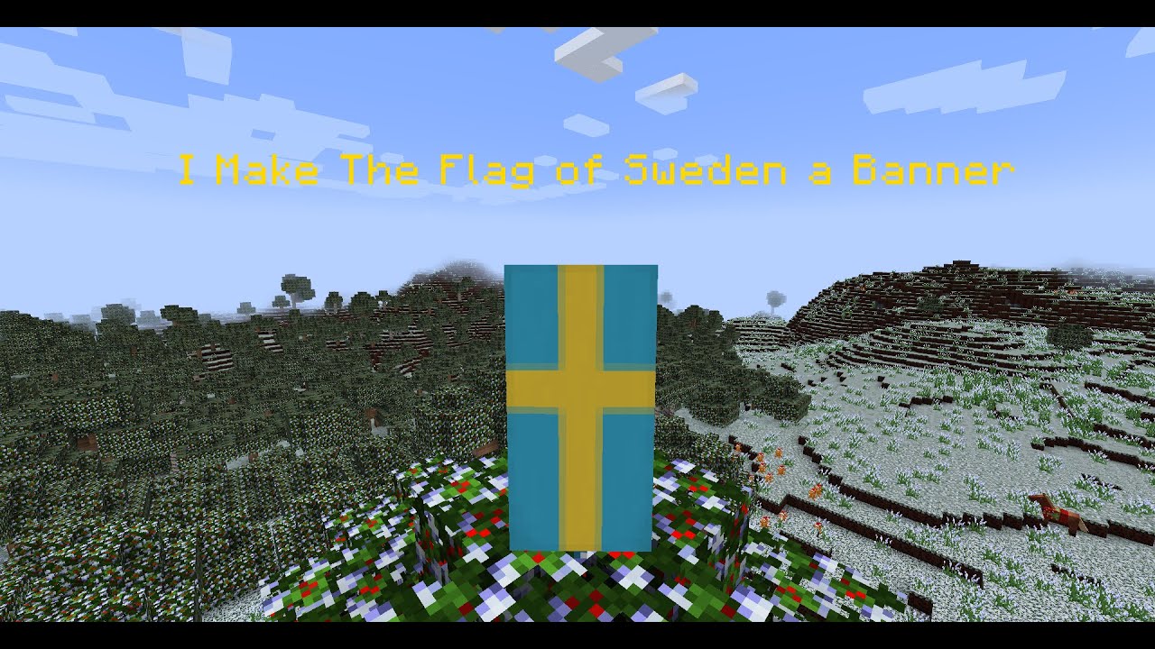 I Make The Flag of Sweden a Banner (Minecraft) - YouTube