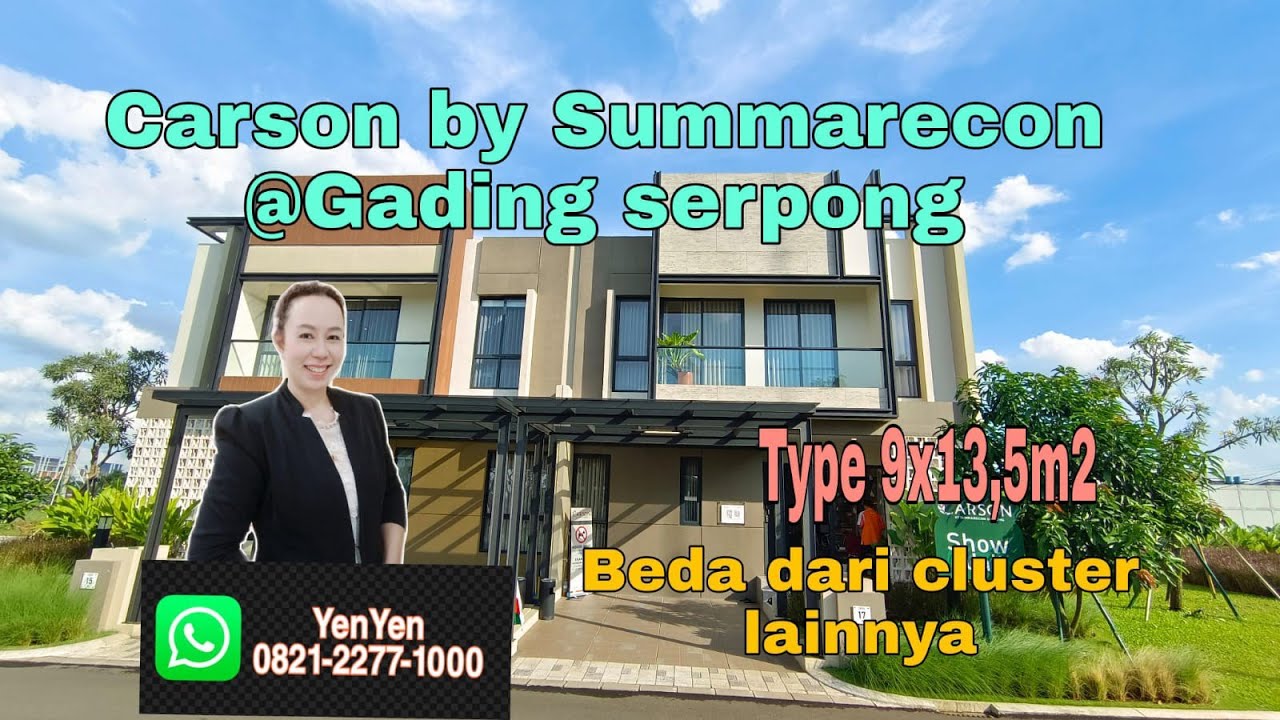 Preview rumah cluster carson by summarecon || Design nya sangat bagus ...