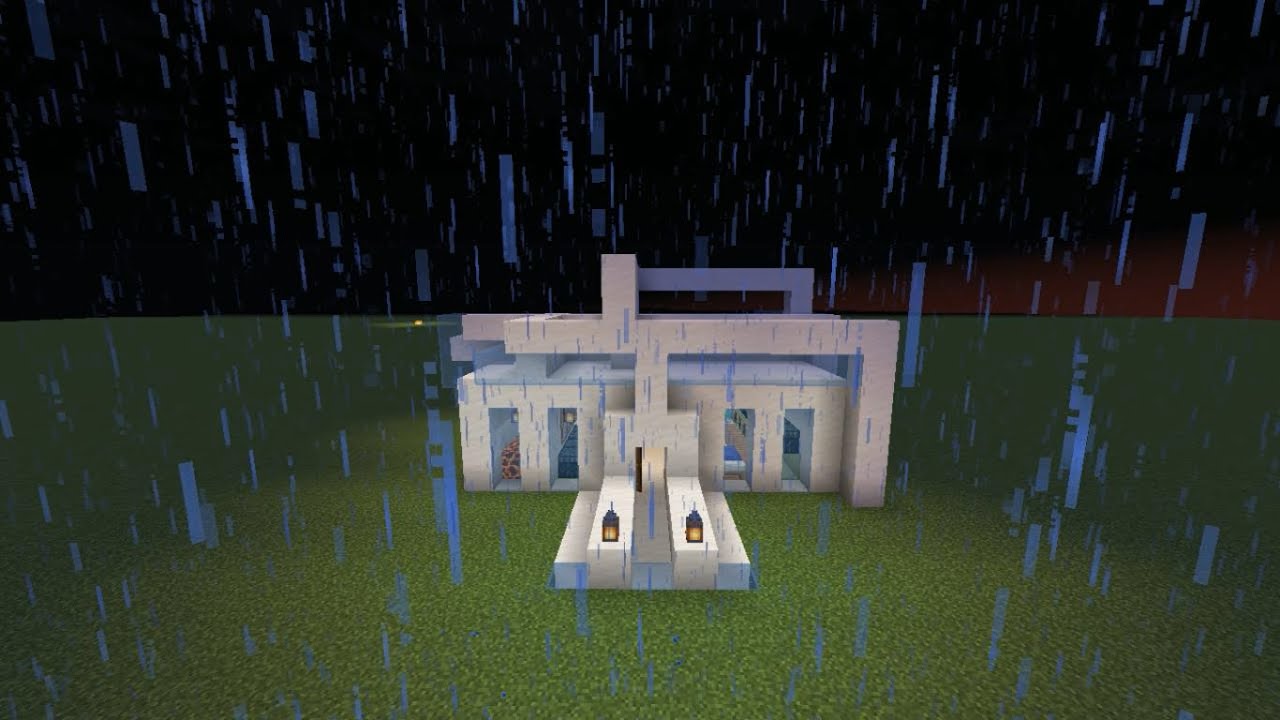 Minecraft: How To Build White Blue House | Tutorial - YouTube