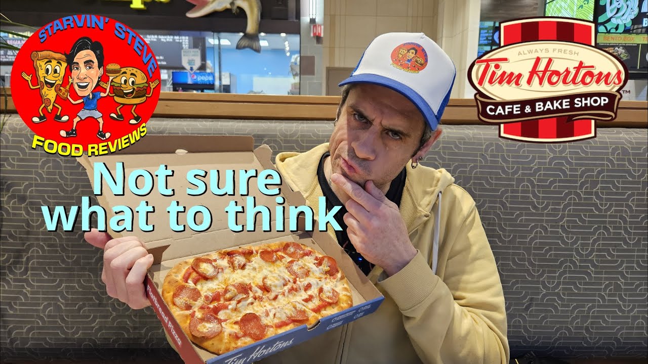Flatbread Pepperoni pizza, Tim Horton's - YouTube
