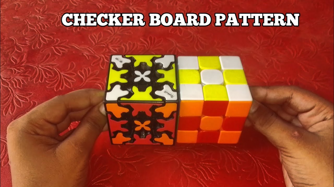 Making a Checker board Pattern On Gear cube🔥|Checker board Pattern😱|@Mr ...