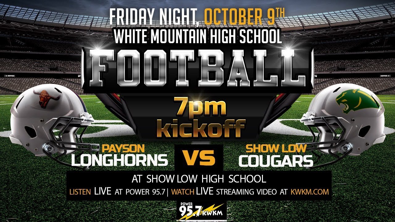 Payson Longhorns vs Show Low Cougars 10-09-20 - YouTube