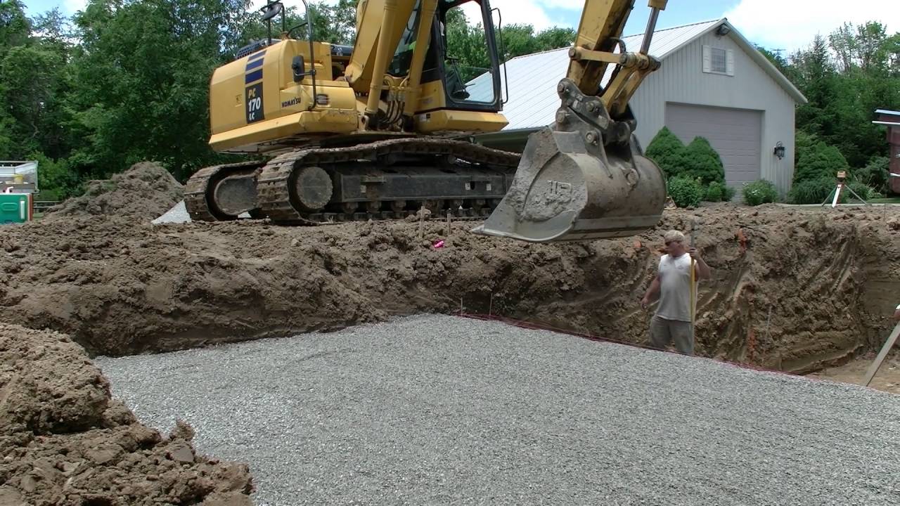 Installation of an 8ft deep fiberglass swimming pool by The Pool People ...