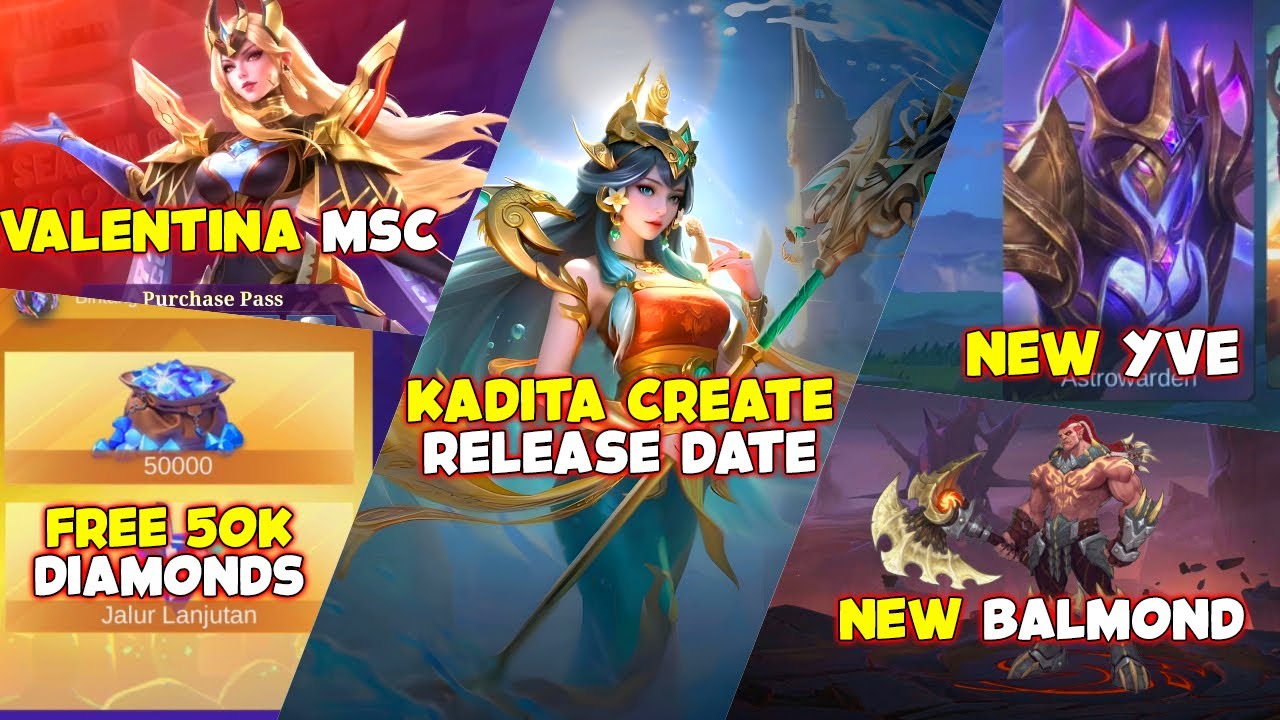 MLBB BIG UPDATE 2024 | KADITA CREATE SKIN, VALENTINA MSC, VALIR ALLSTAR ...