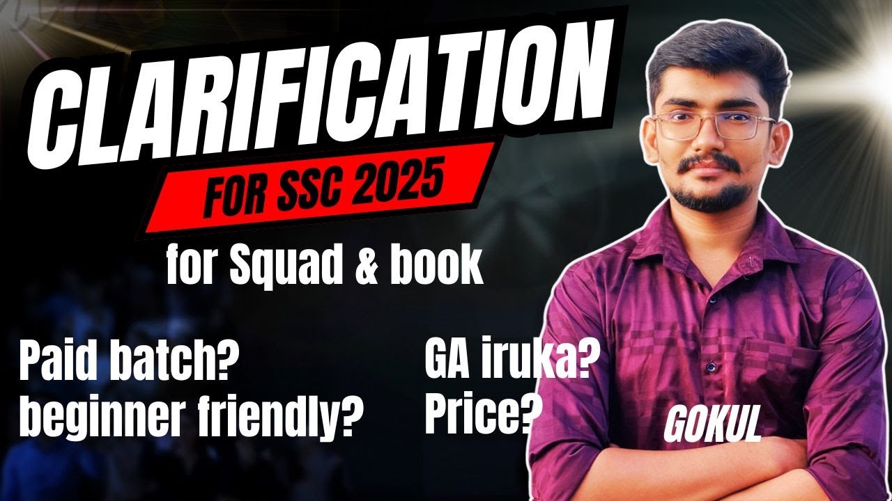 SSC G Squad 2025 | Modification & clarification - YouTube
