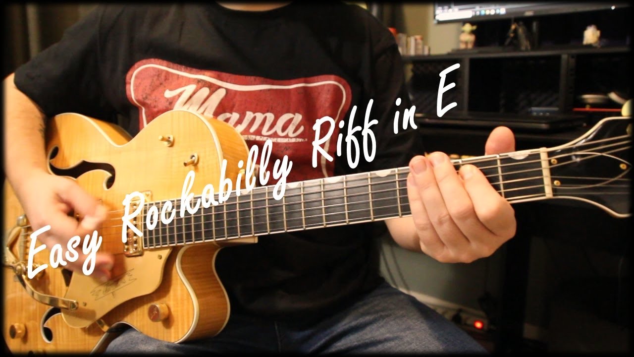 Easy Rockabilly Riff Brian Setzer style with TABS - YouTube