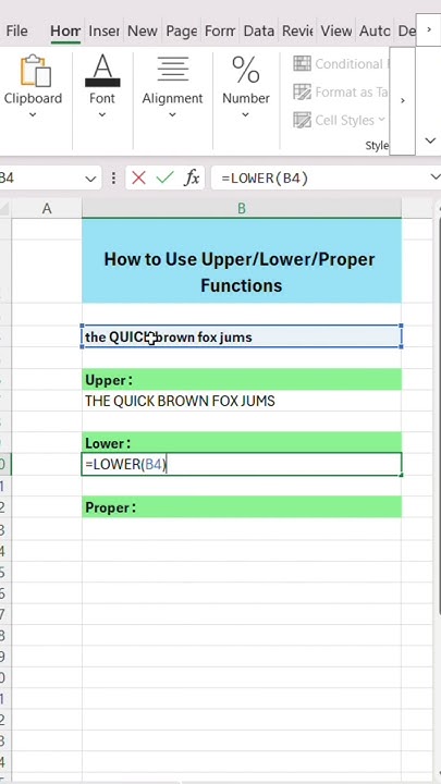 Excel Use Lower/Upper/Proper functions #excel #exceltricks #shorts #short #shortvideo #trending ...