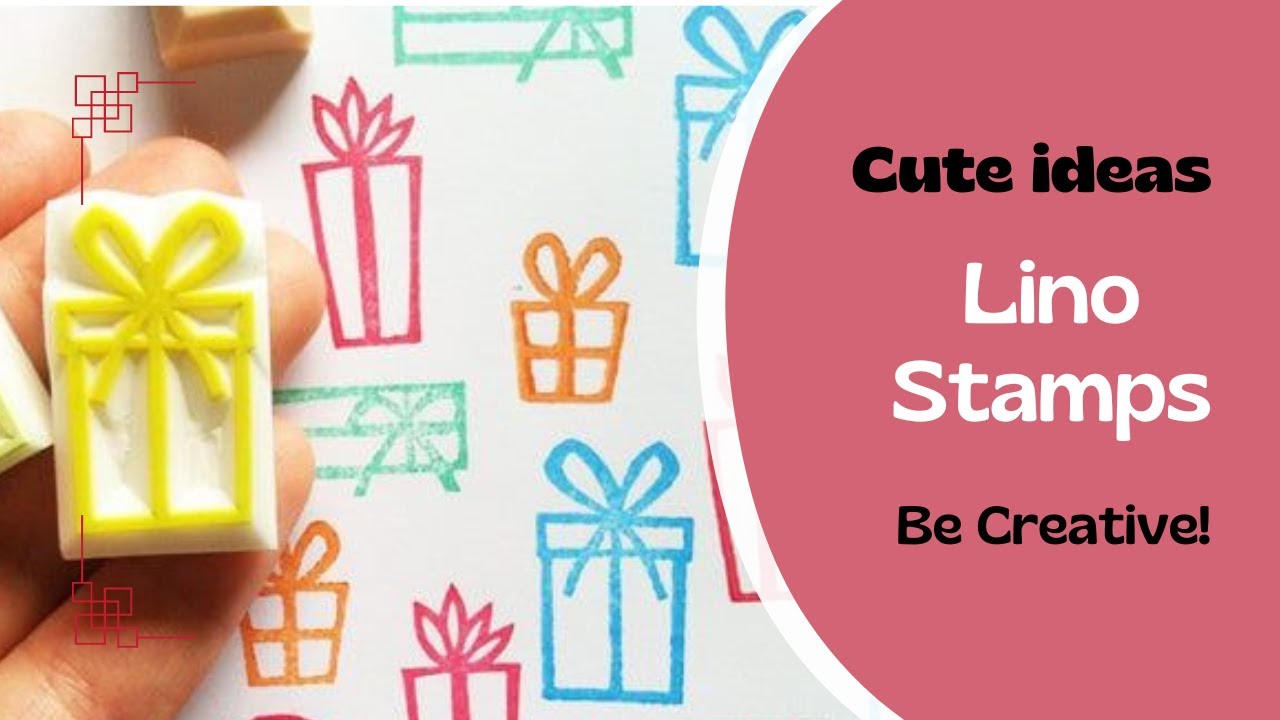 Linocut Stamps | Cute stamp making ideas | Linocut printmaking - YouTube