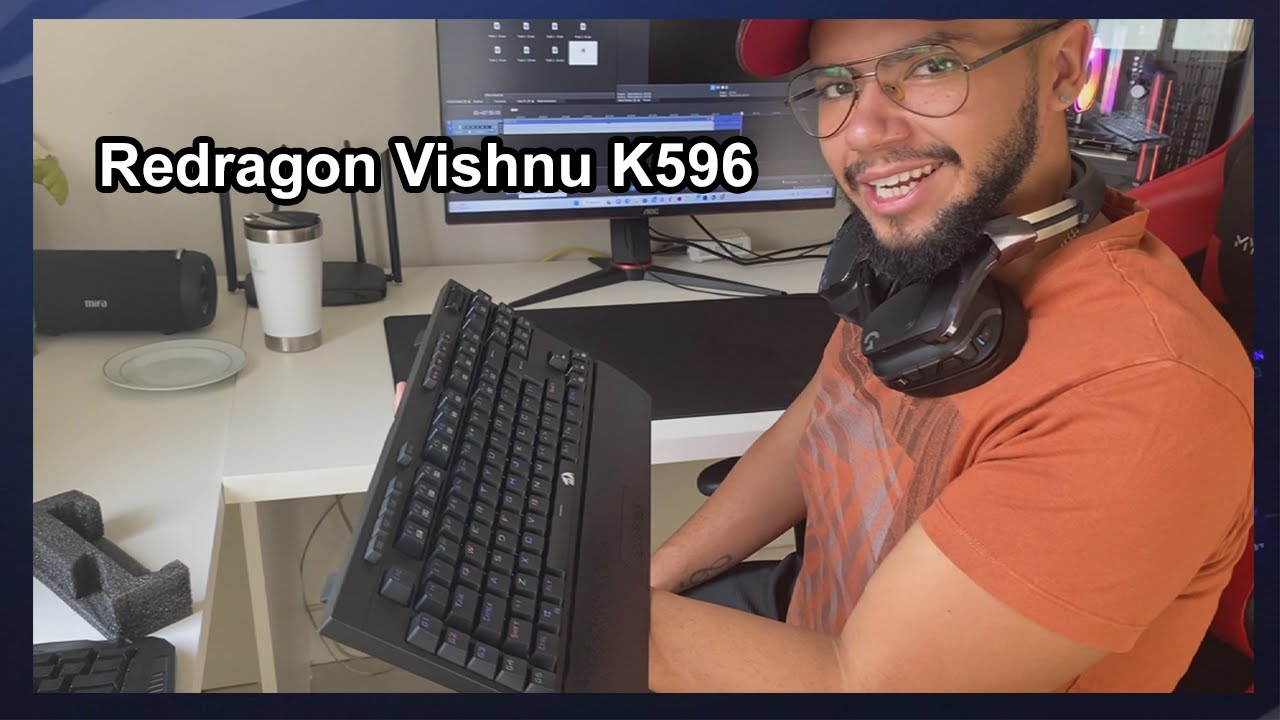 Teclado Gamer Sem Fio Redragon Vishnu K596 - YouTube