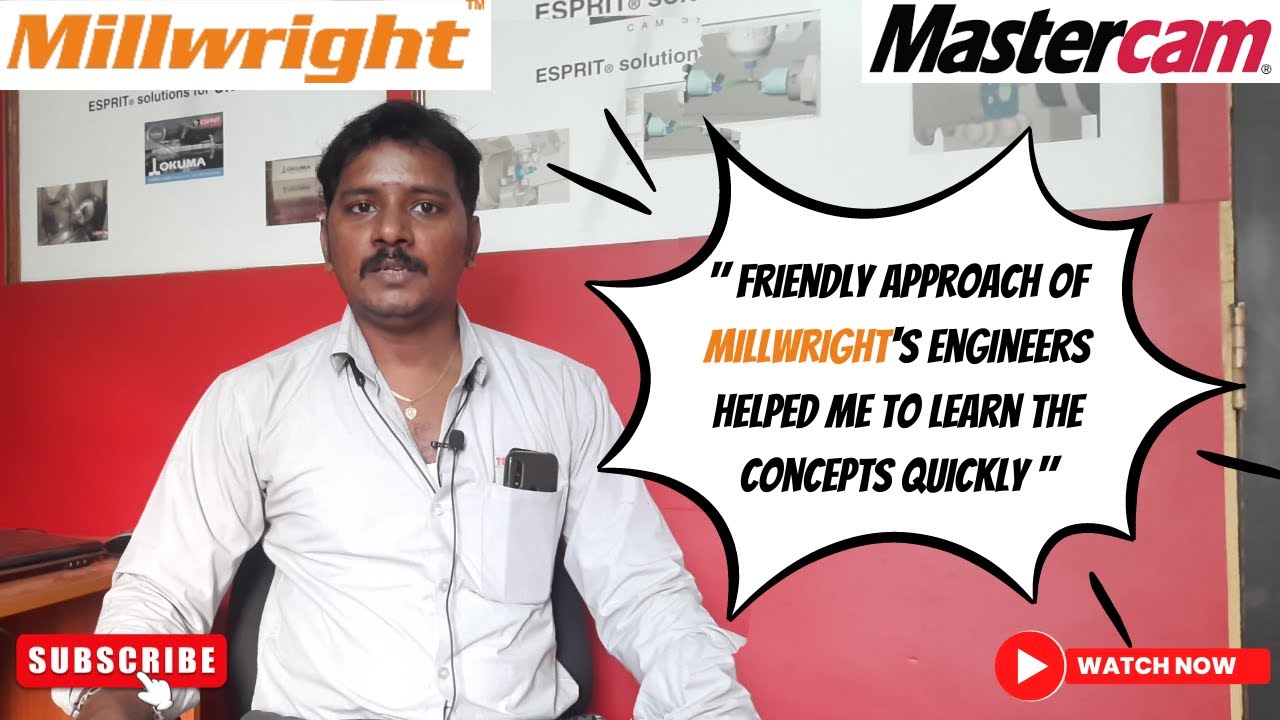 Mastercam training feedback from Mr Ramesh - Millwright CNC CAD CAM training center - YouTube