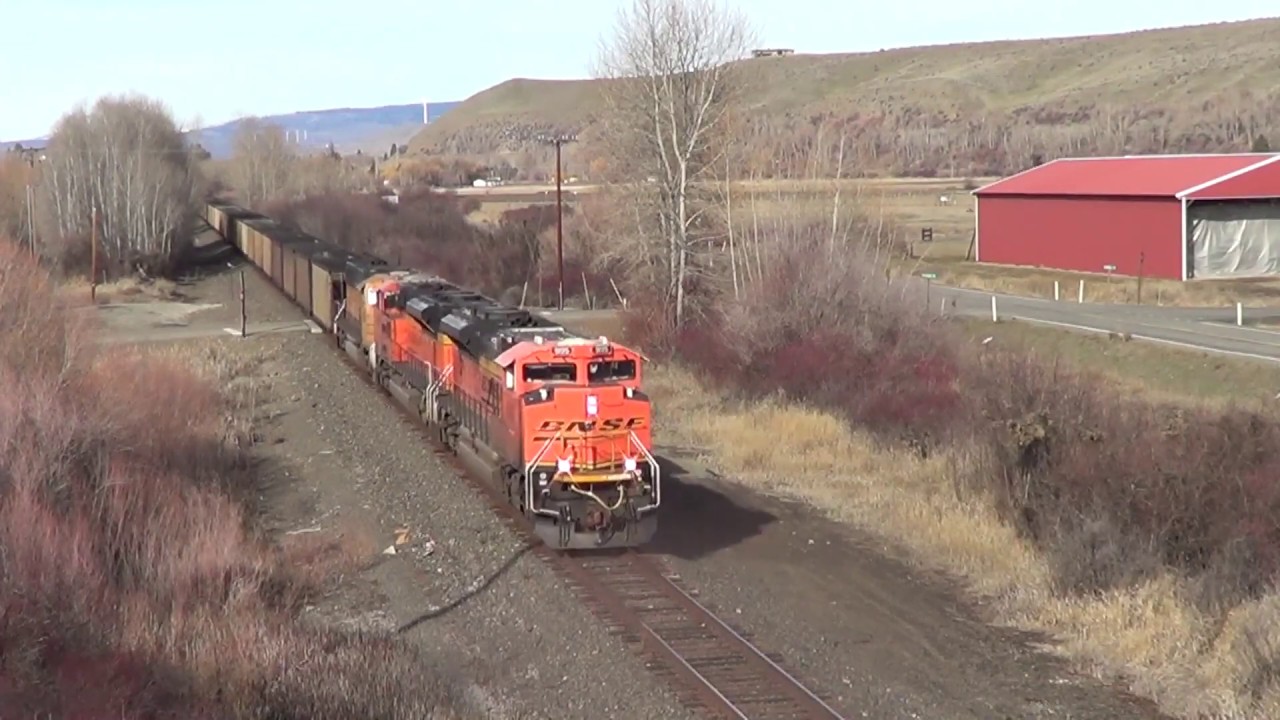 BNSF 9195 East W Ellensburg 2-09-20 - YouTube