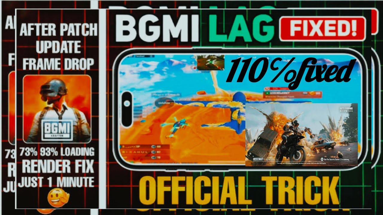 How to fix bgmi 3.7 lag and loding screen in andriod and ios both. 110 ...