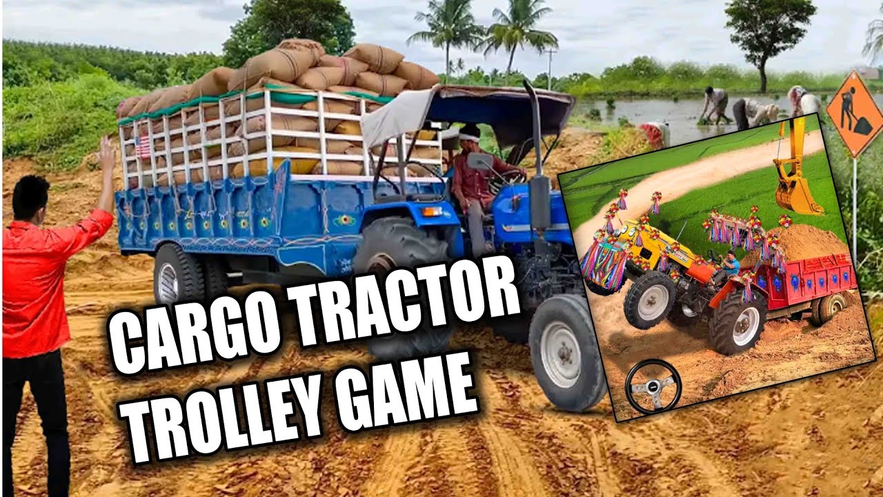 CARGO tractor trolley game. ( please channel my subscribed)(game wala ...