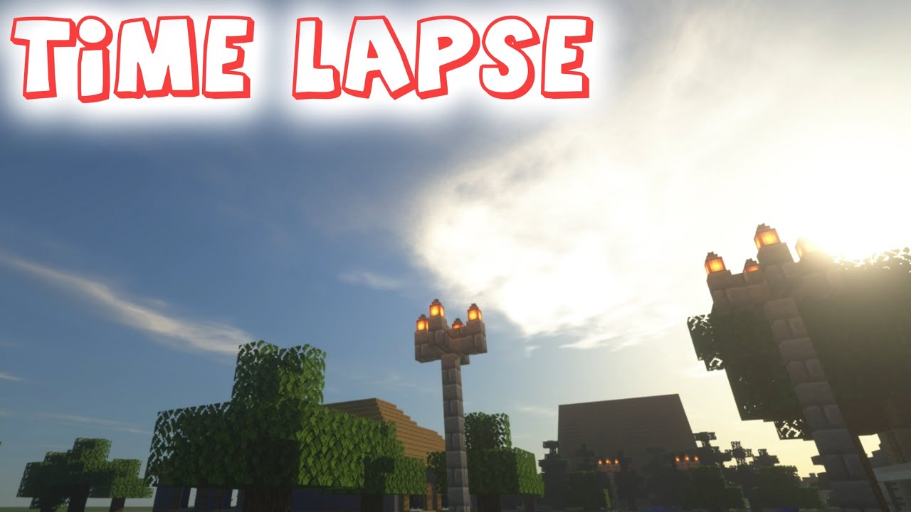 Minecraft - time lapse from morning to night - thunderLY - YouTube