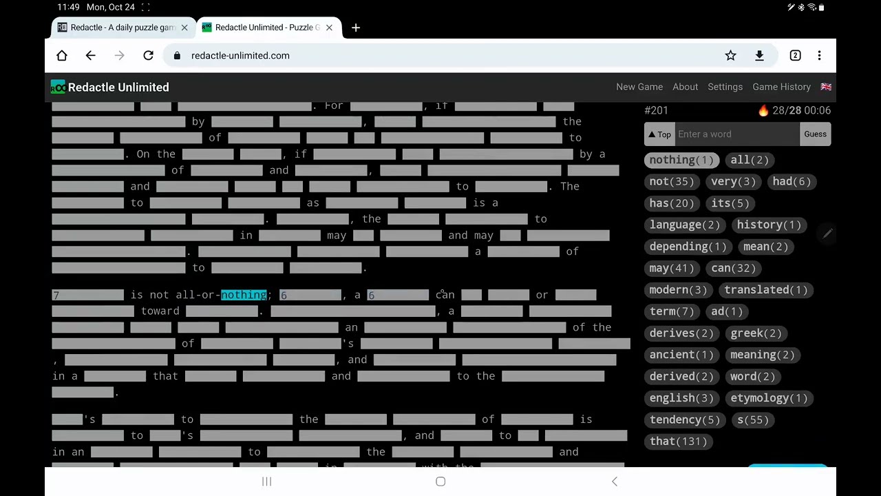 Redactle No. 201 - YouTube