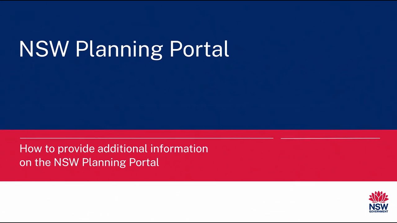 NSW Planning Portal - How to provide additional information - YouTube