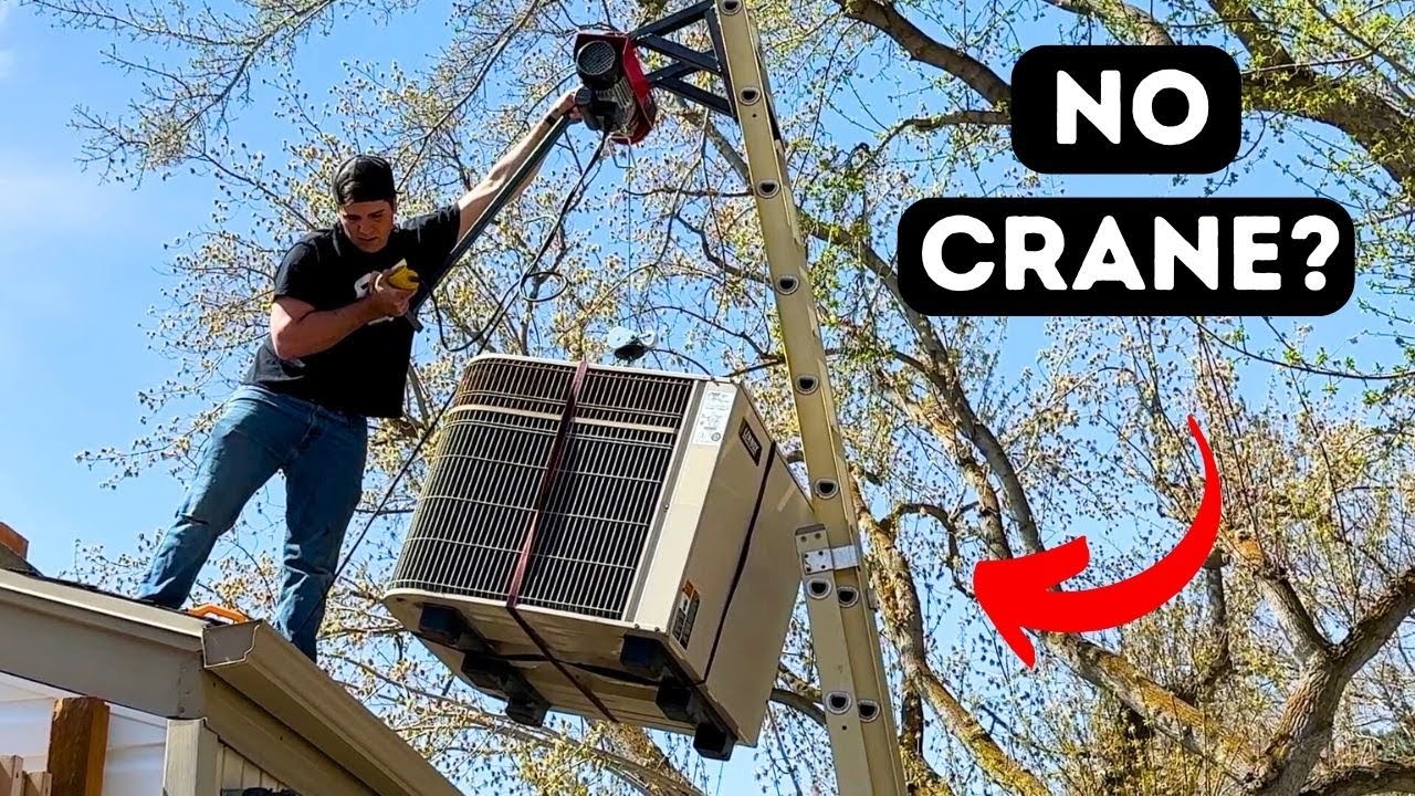 DIY Harbor Freight LADDER HOIST? - YouTube