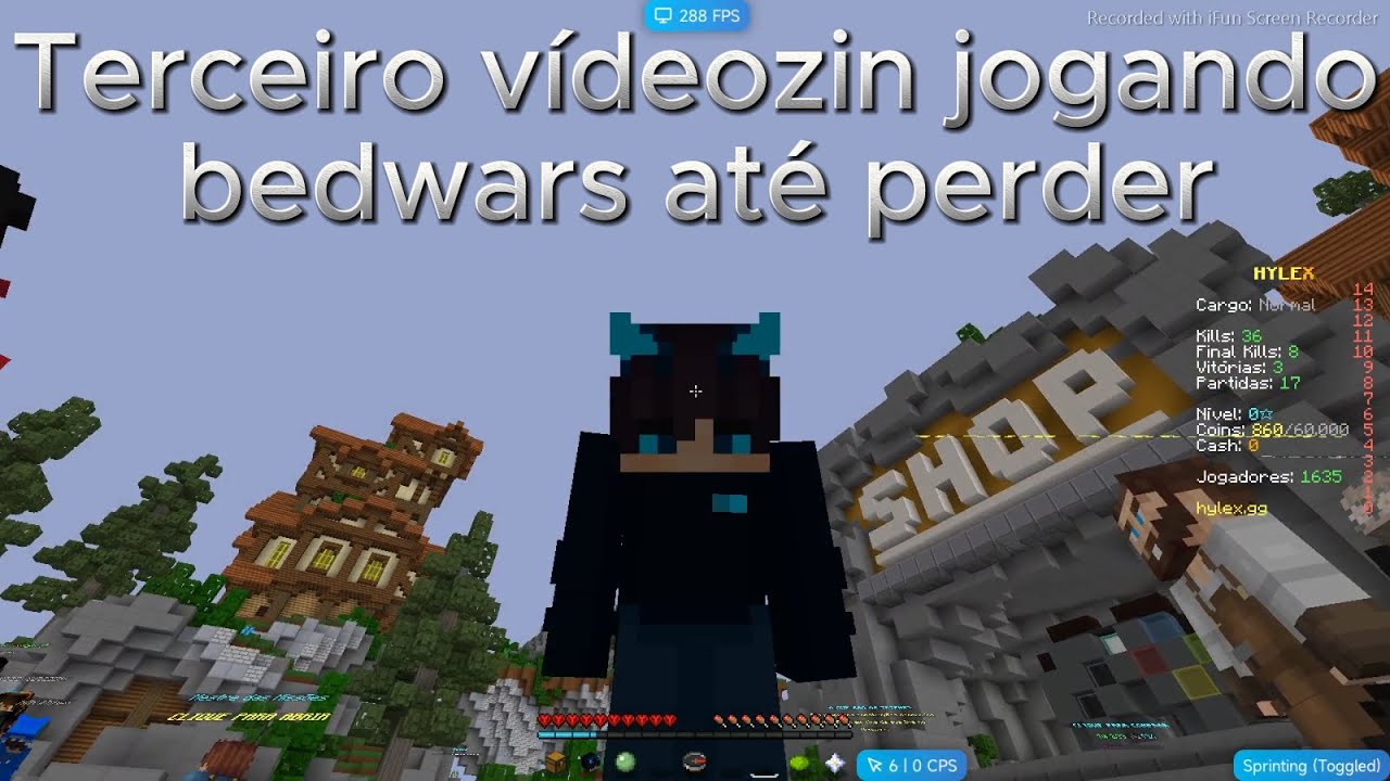 Jogando BedWars até perder no Hylex!!! - YouTube