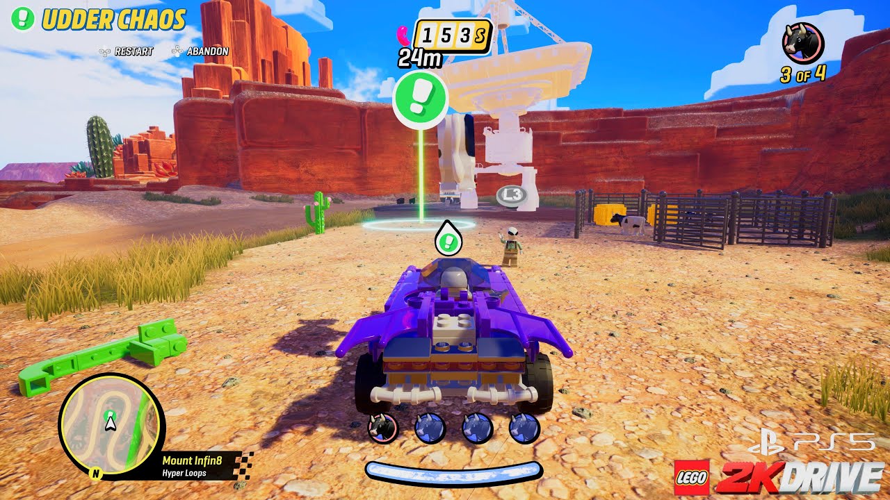 Lego 2K Drive - Quest Udder Chaos "Rescue The 4 Cows! - Story Mode ...